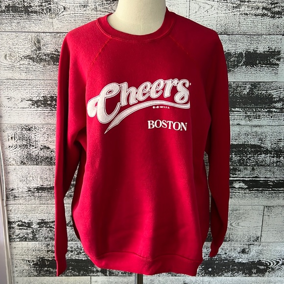 Cheers | Tops | Vintage Cheers Boston Red Pullover Sweatshirt | Poshmark